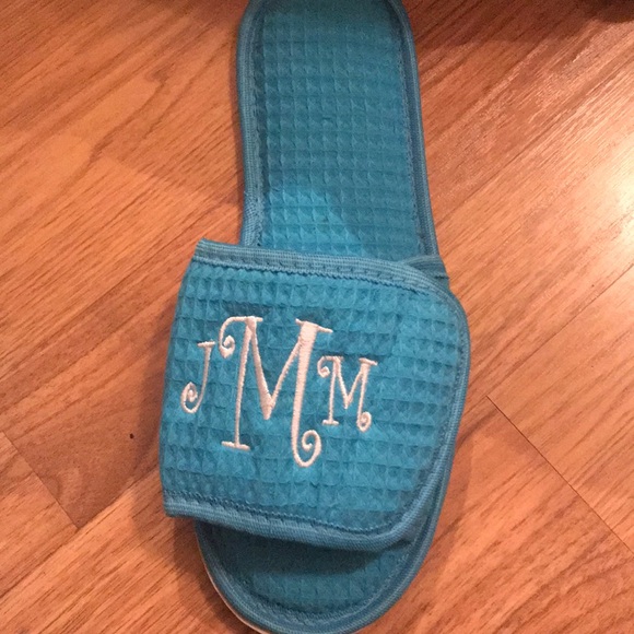Shoes | Jmm Monogrammed Spa Slippers | Poshmark